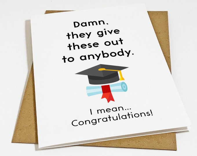 Graduation Card. Congratulations. Handmade, Hand-lettered, Illustrated ...