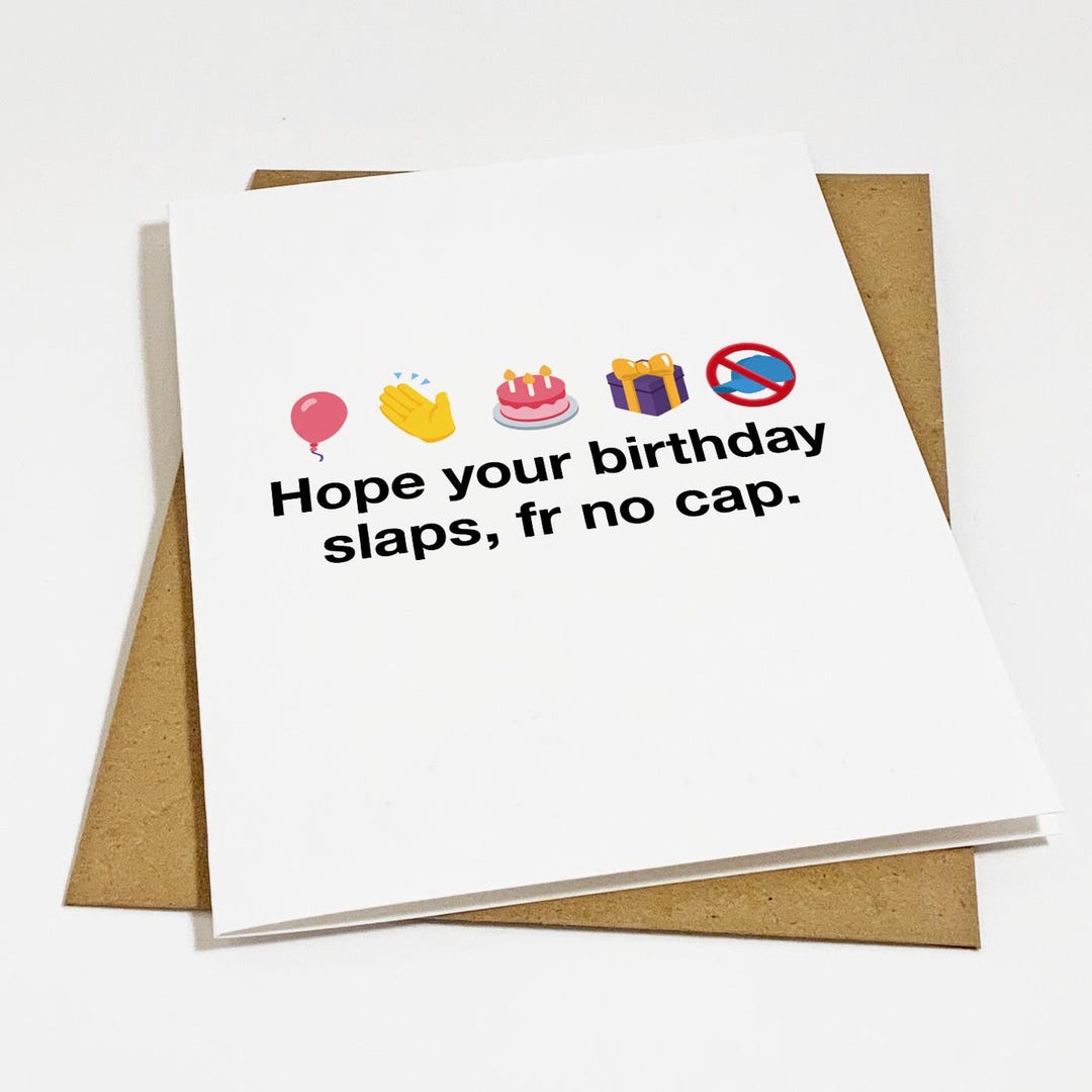 Funny Gen-z Slang Birthday Greeting Card for Son or Daughter, Hope Your ...