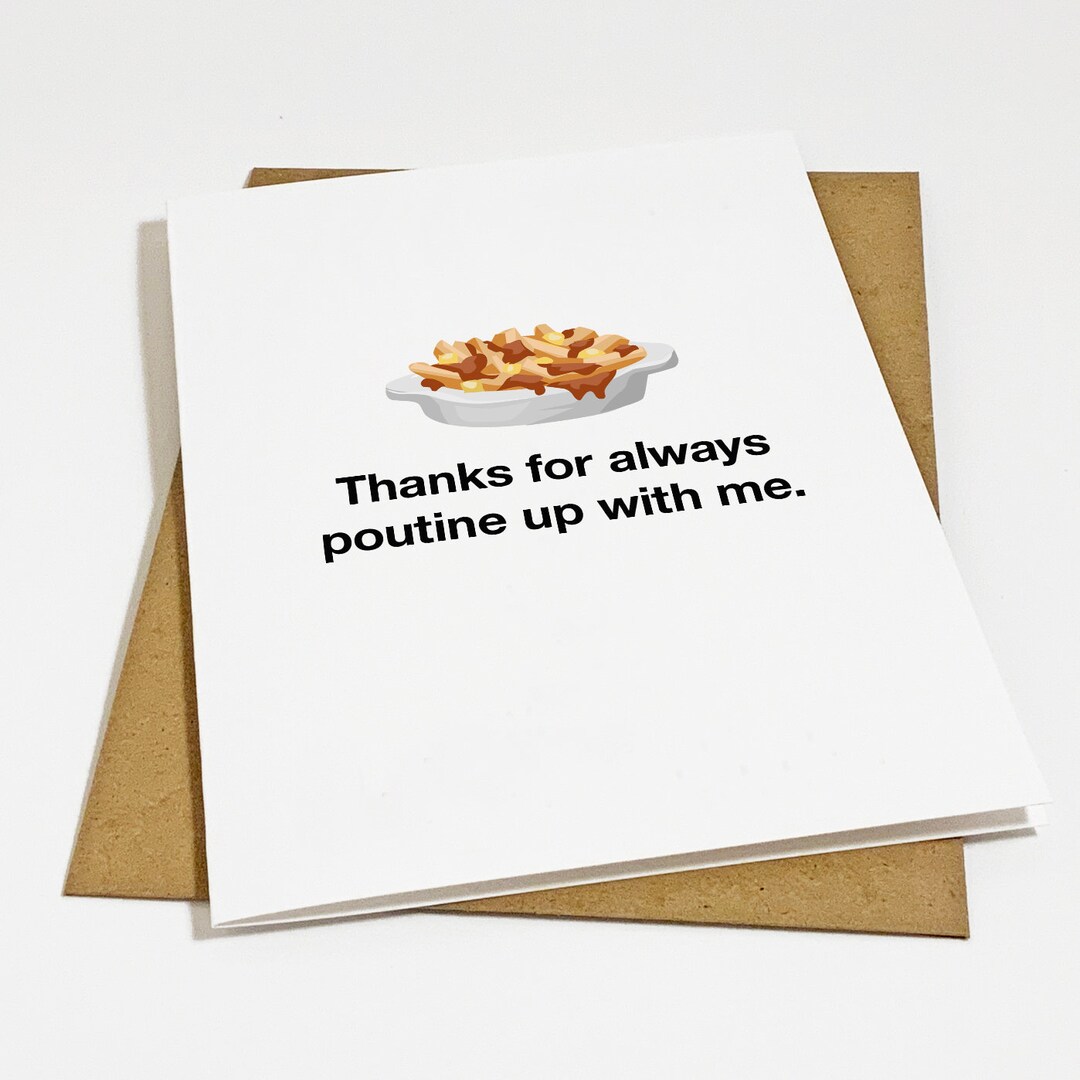 Funny Poutine Anniversary Card Fries Anniversary Card Thanks - Etsy