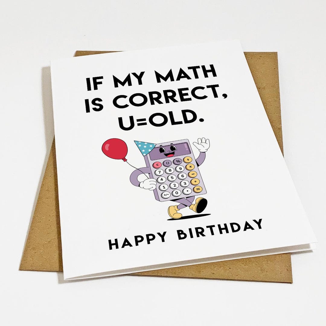 Funny Mathematics Birthday Greeting Card for Husband - Funny Birthday ...