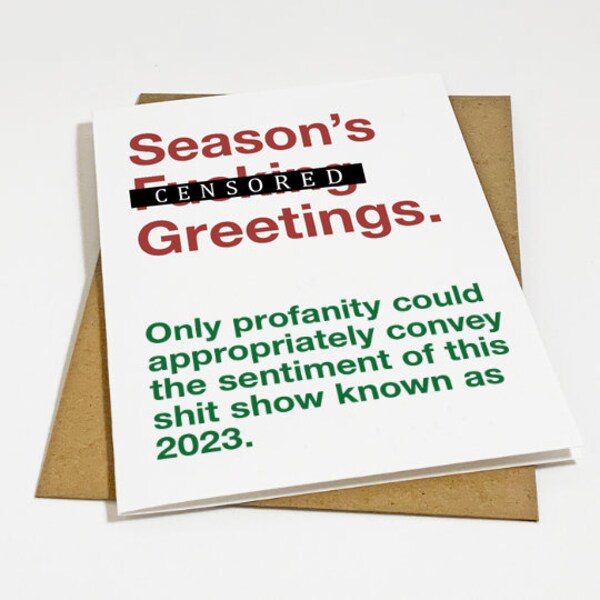 Profanity Card - Etsy