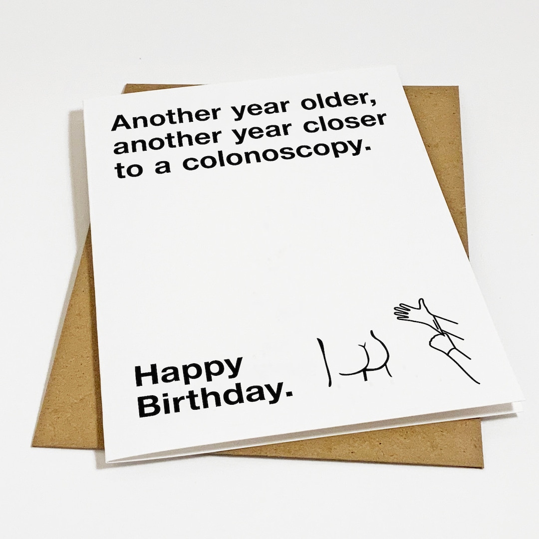 Funny Colonoscopy Birthday Card: Hilarious 50th Birthday Gift - Etsy