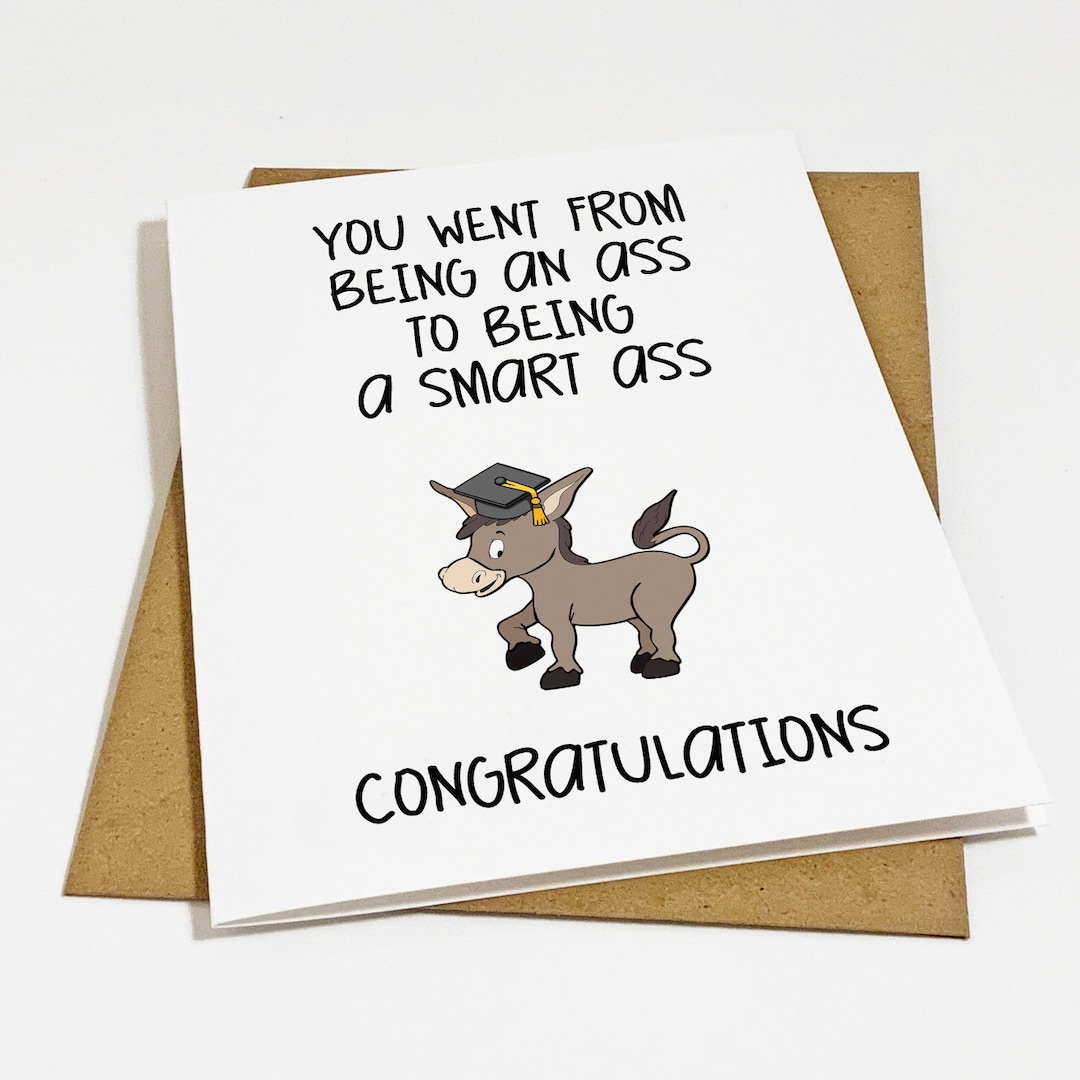 Rude Graduation Birthday Card for Son - Funny Grad Card for Brother ...