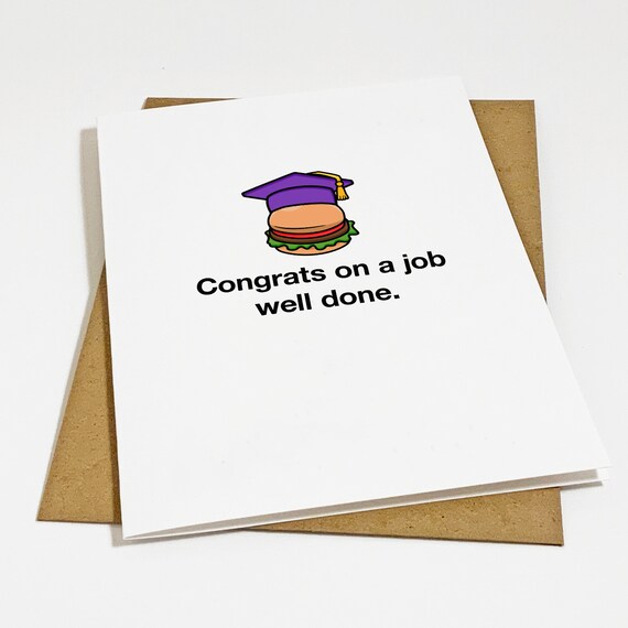 Well Done Grad Card for Him Congratulations Card for Son | Etsy