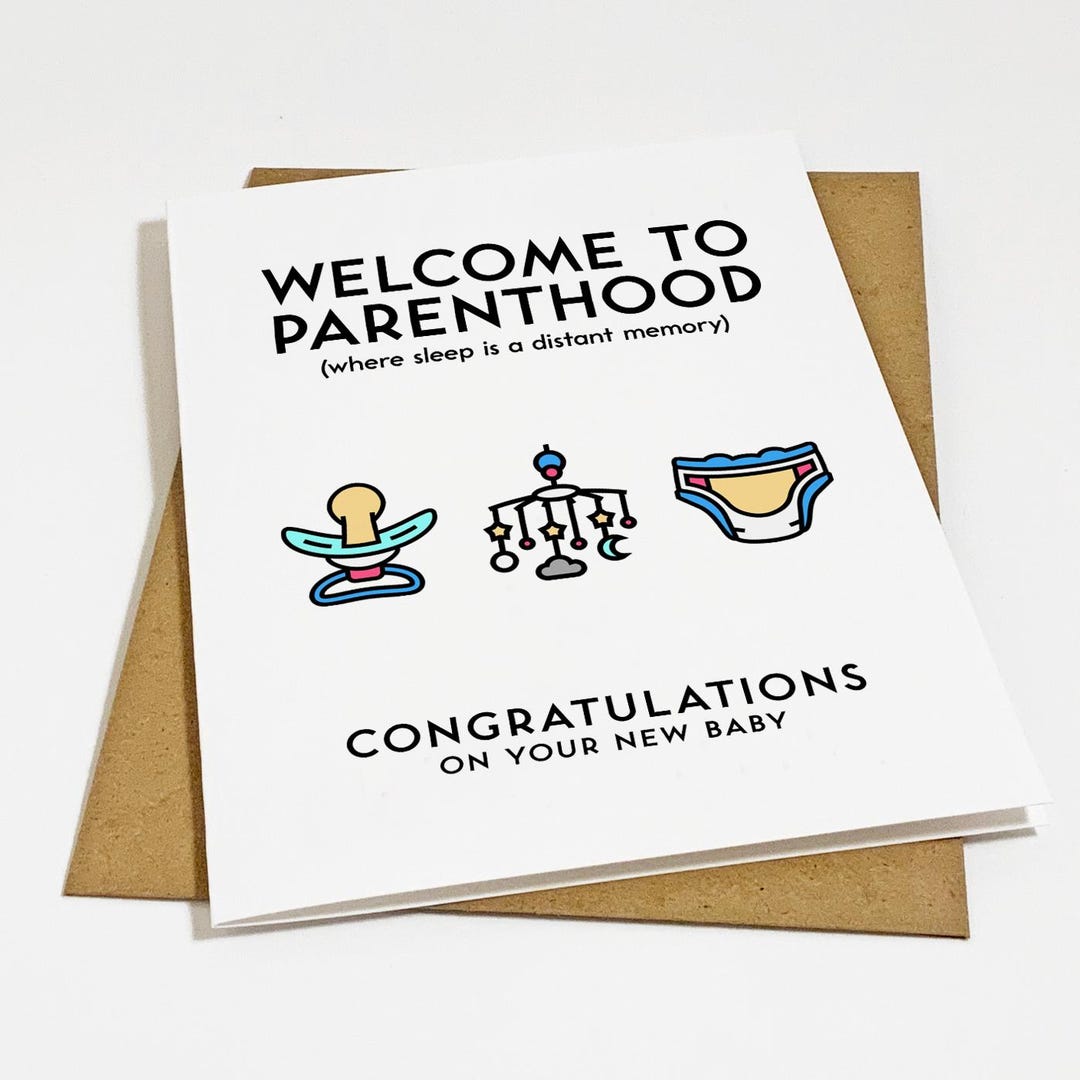 Welcome to Parenthood Funny Congratulations Card for First Time Parents ...