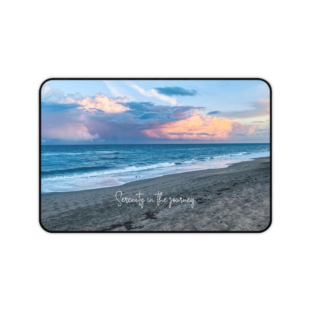 Scenic Ocean Desk Mat, Inspirational Beach Mouse Pad, Ocean View, Mouse ...