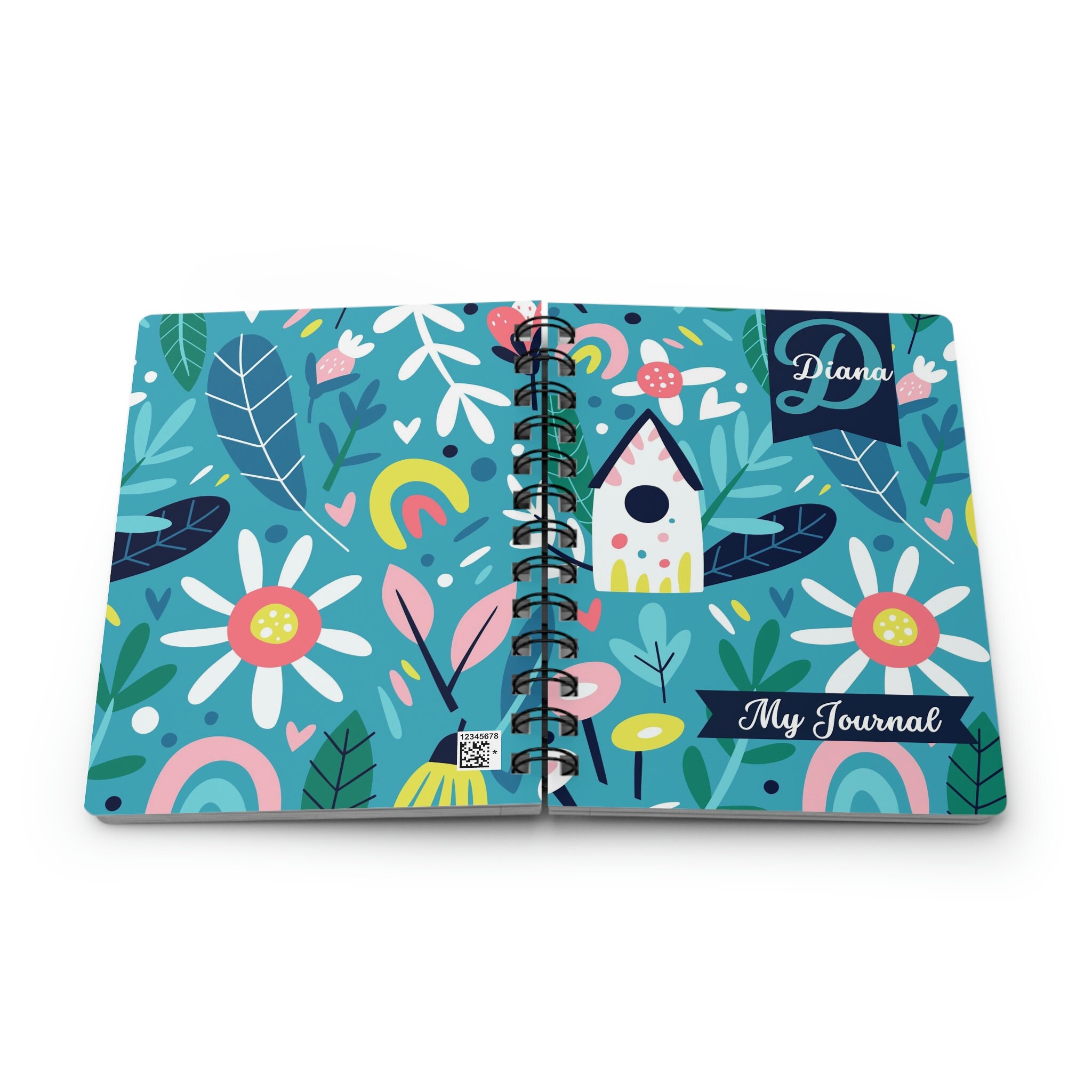 PERSONALIZED Spiral Bound Journal, Journal Notebook, 5X7 Journal, Lined ...