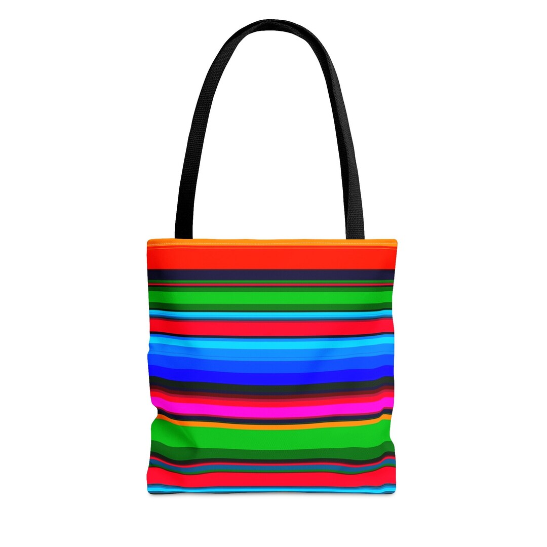 Colorful Serape Tote Bag, Striped Serape Tote Bag, Storage Bag, Gifts ...