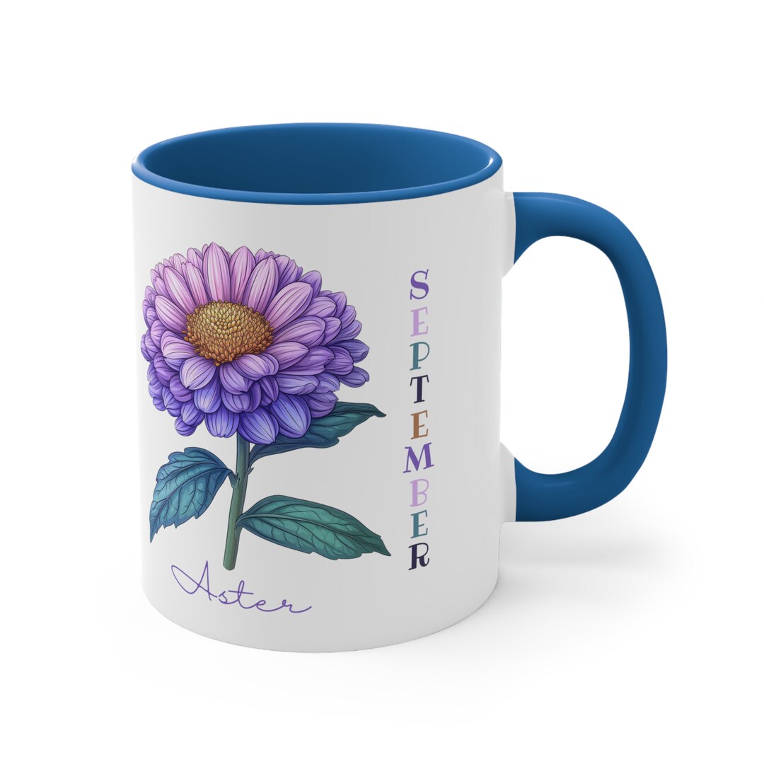 September Birth Flower Coffee Mug, 11oz, Birth Month, Born in September ...