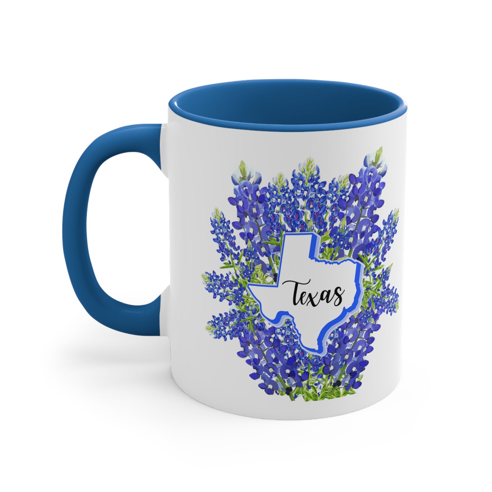 Texas Bluebonnet Coffee Mug, 11oz, Texas Bluebonnets, Texas Coffee Mug ...