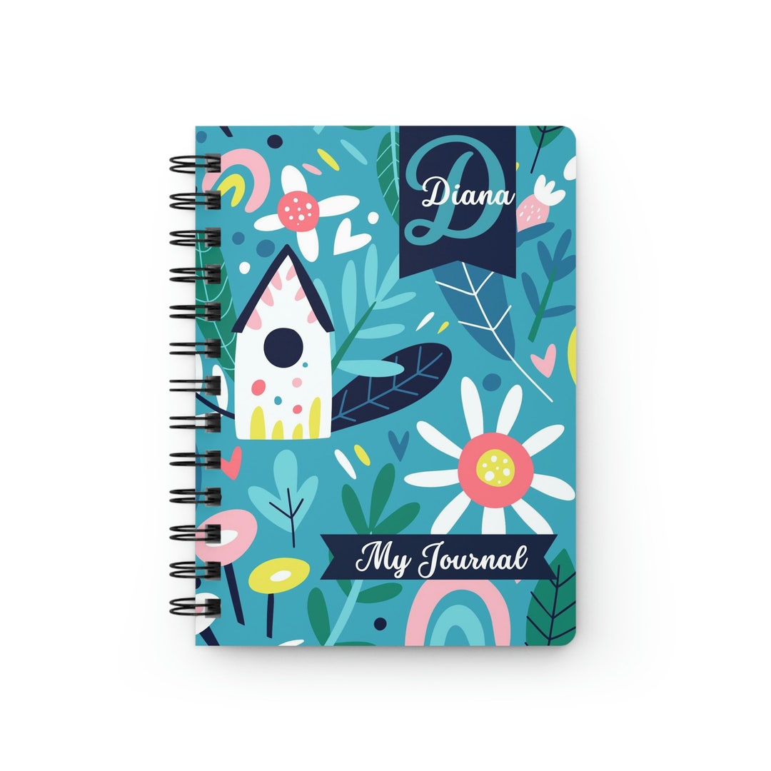 PERSONALIZED Spiral Bound Journal, Journal Notebook, 5X7 Journal, Lined ...