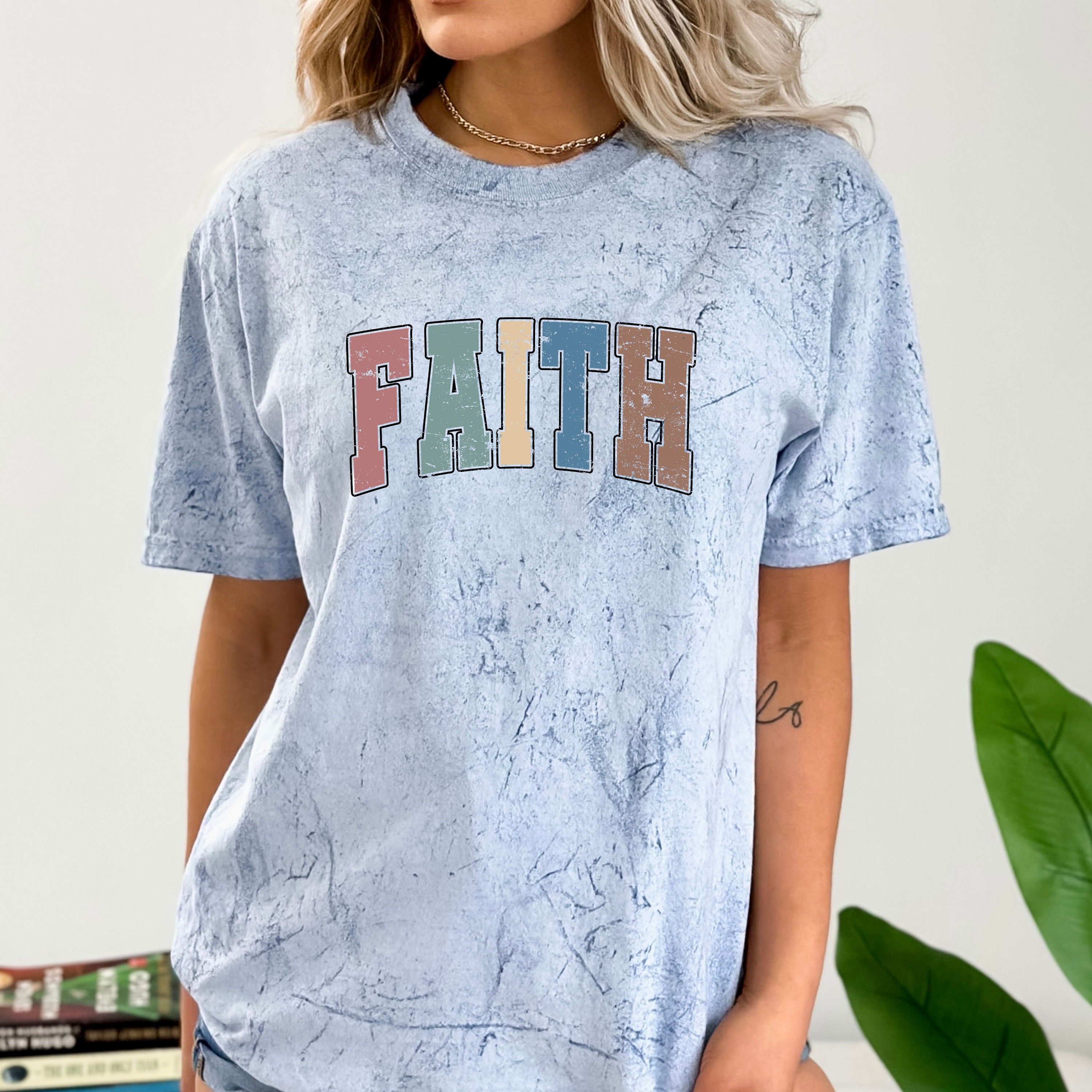 FAITH T-shirt, Faith Color Blast T-shirt, Marble Design T-shirt ...