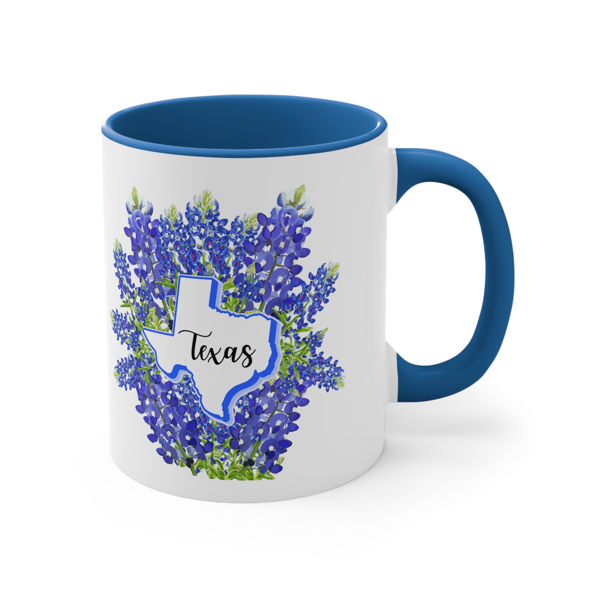 Texas Bluebonnet Coffee Mug, 11oz, Texas Bluebonnets, Texas Coffee Mug ...