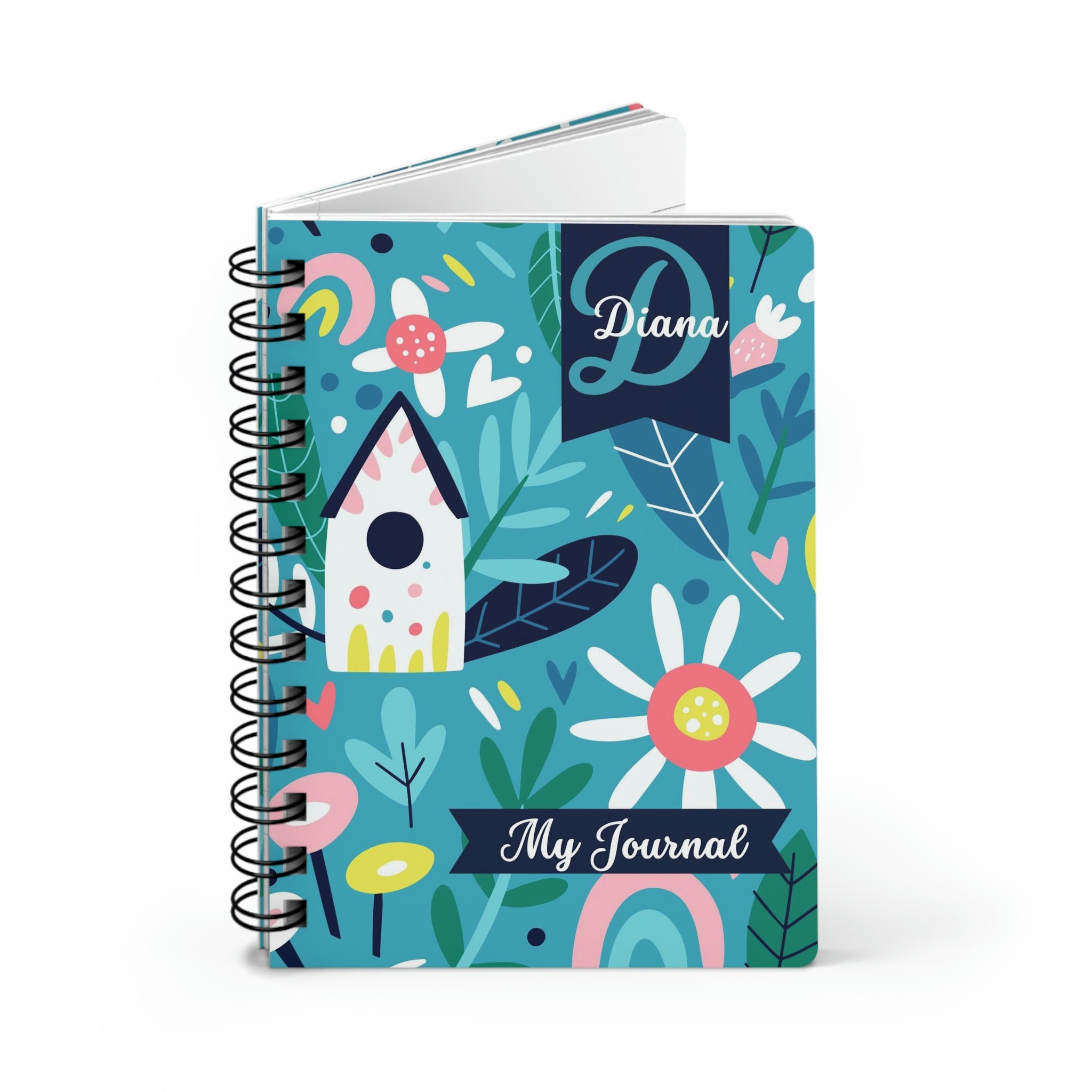 PERSONALIZED Spiral Bound Journal, Journal Notebook, 5X7 Journal, Lined ...