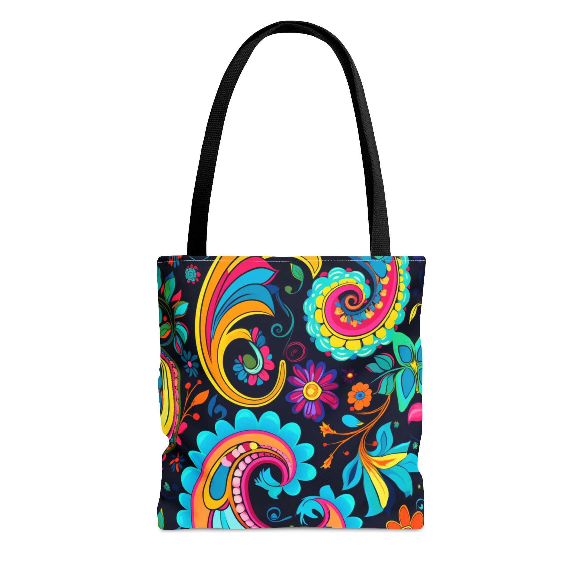 Beautiful Colorful Paisley Swirl Tote Bag Book Bag Shopping - Etsy