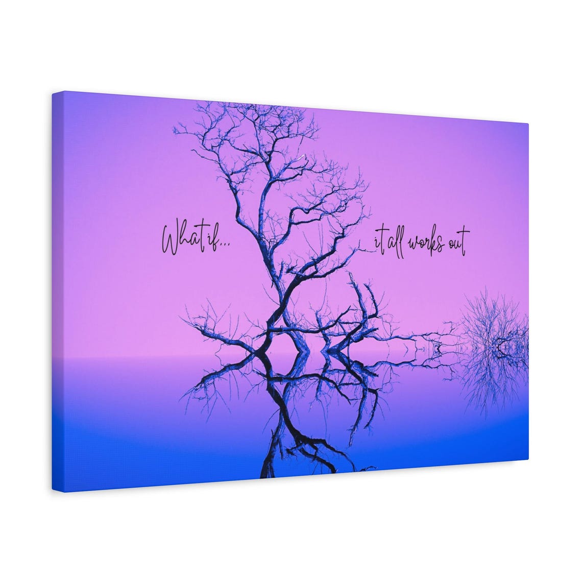 What If It All Works Out Colorful Matte Canvas, Inspirational Wall Art ...