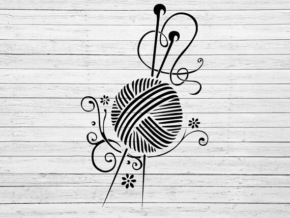 Knitting Needles Wool Yarn Stencil/ Cut Files for Cricut / - Etsy UK