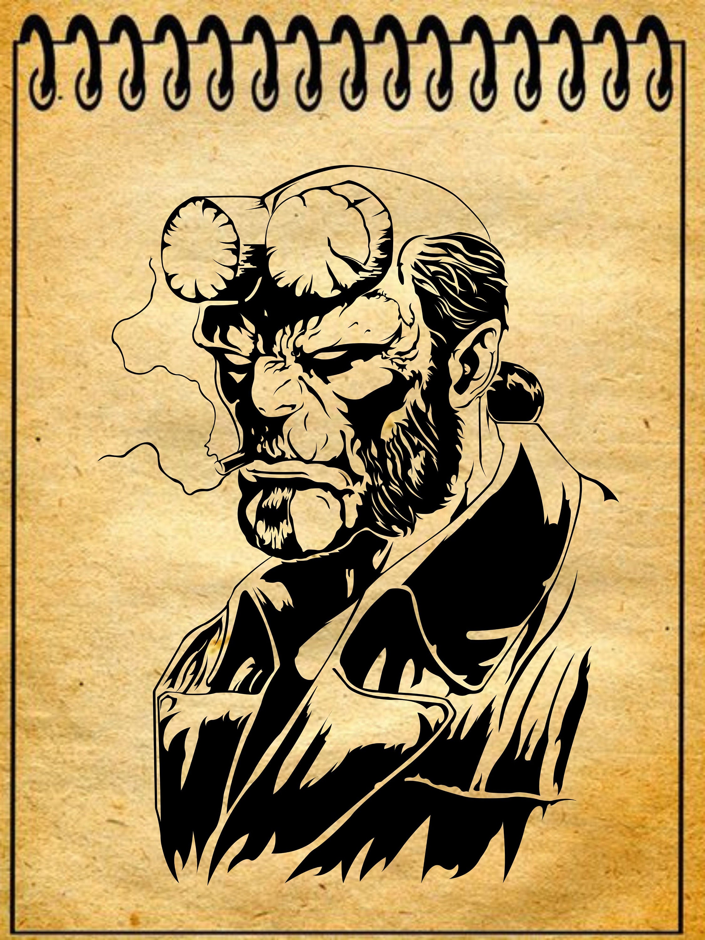 Hellboy SVG /vector Hellboy/ Cut Files for Cricut / Download - Etsy UK