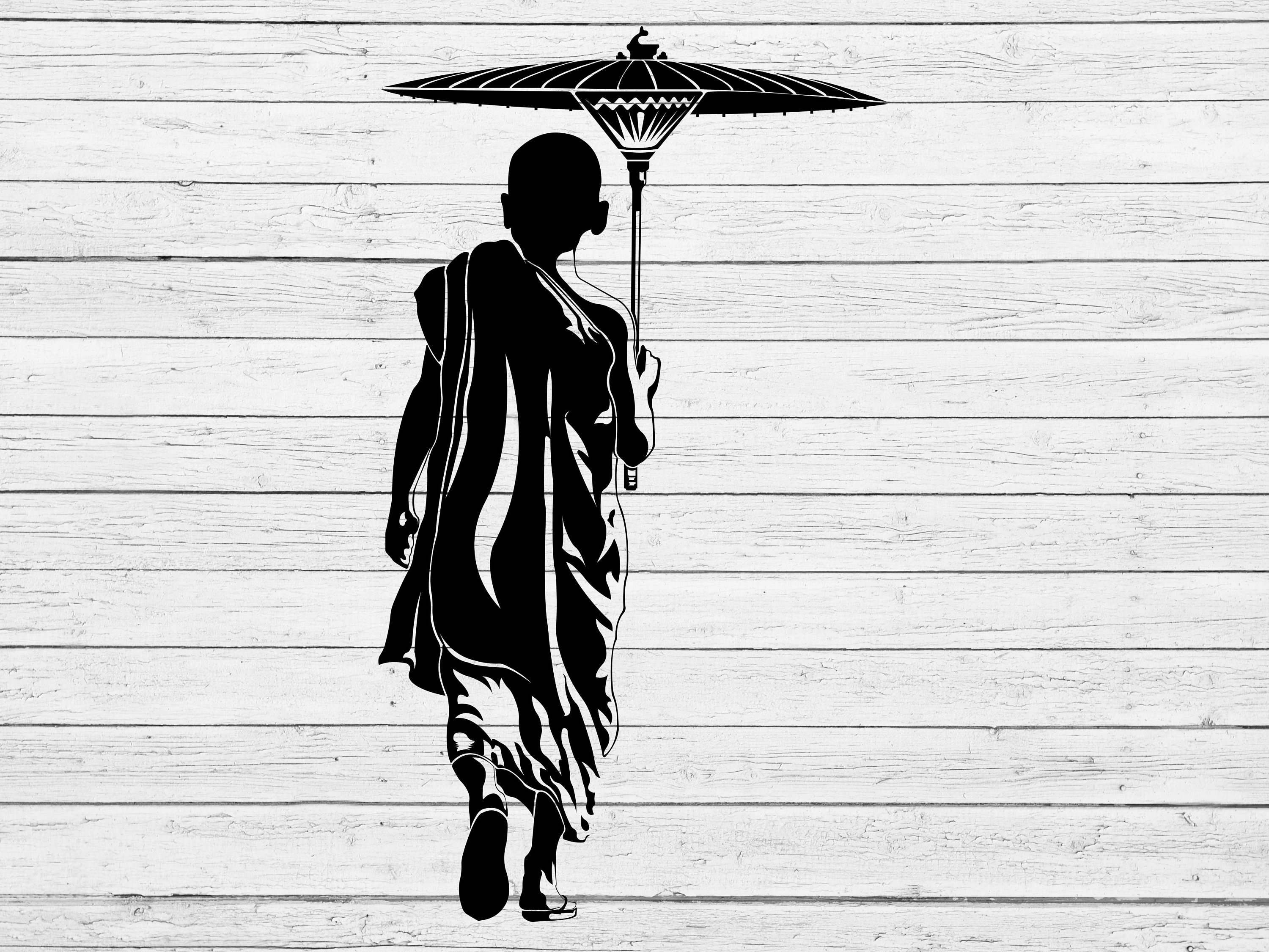 Buddhist Monk SVG / Buddhist Monk Clip Art/ Cut Files for - Etsy Canada