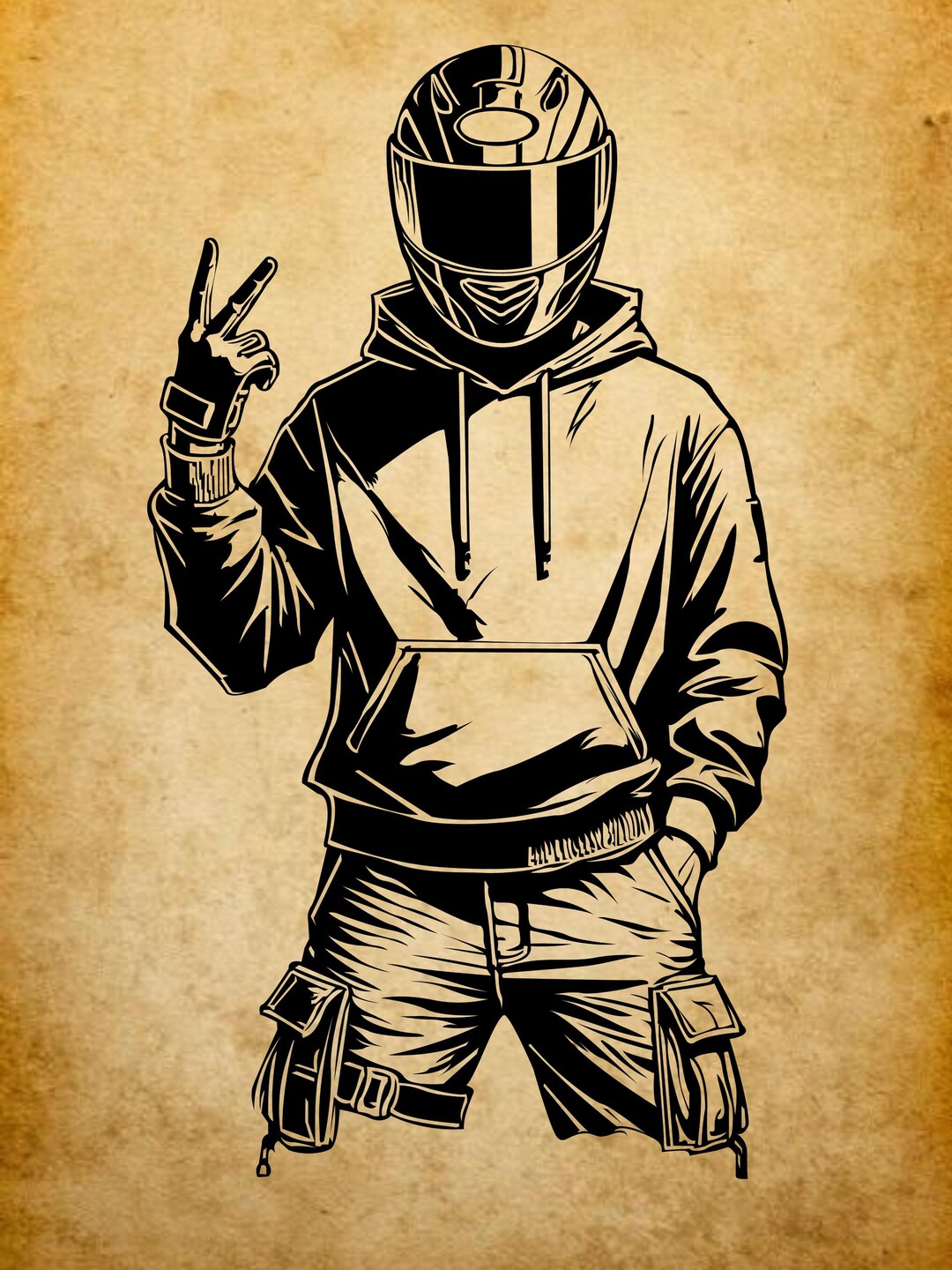 Motorcycle Rider SVG, Cool Biker Peace Sign Clipart, Moto Helmet Boy ...