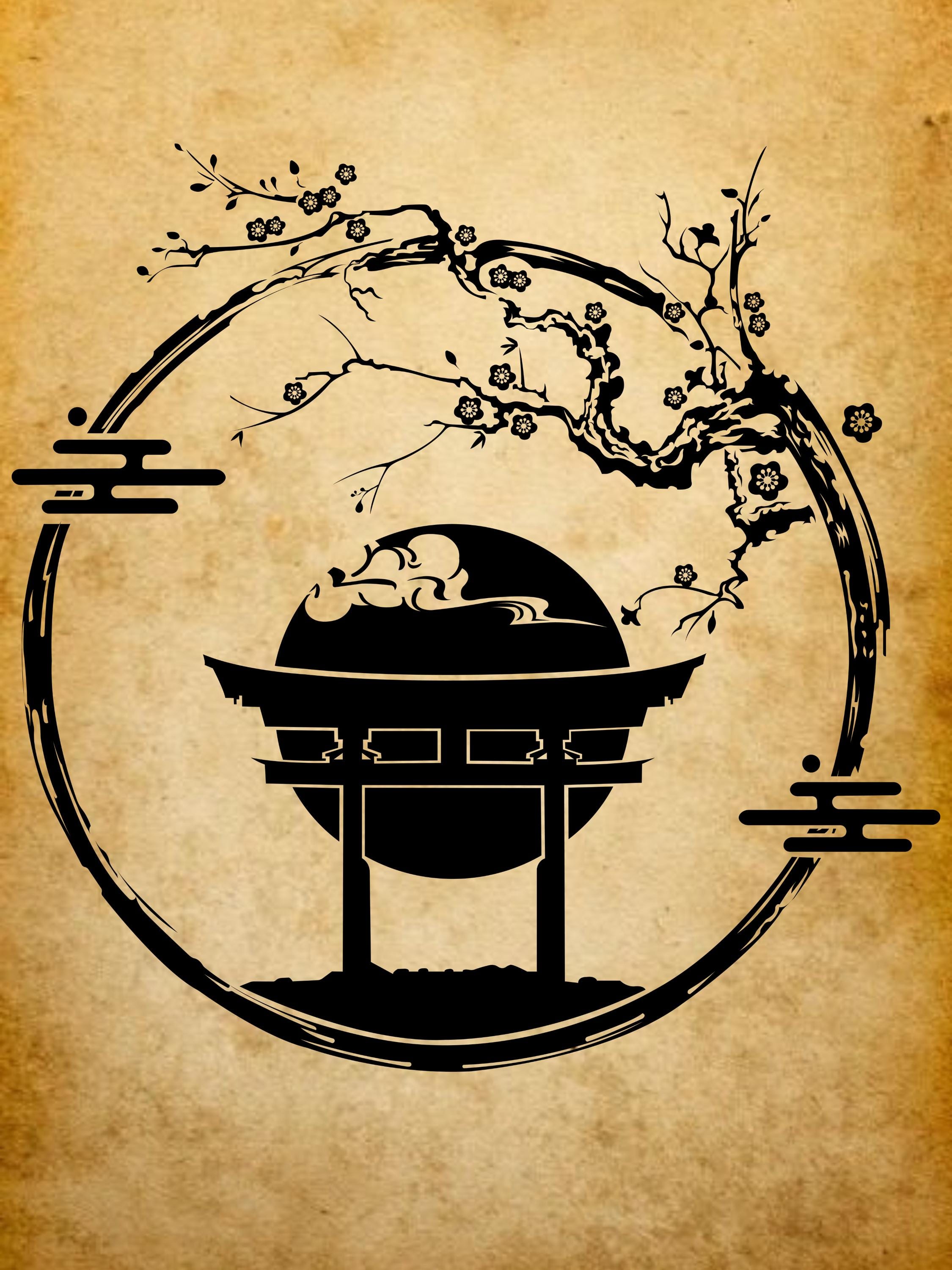 Torii Gate SVG , Japanese Shrine PNG Clipart , Cherry Blossom Zen ...