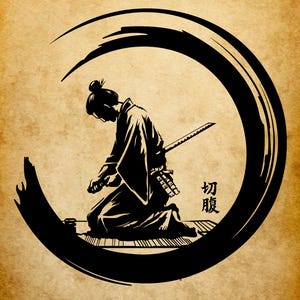 Samurai Seppuku SVG, Japanese Warrior Clipart, Bushido Art PNG, Zen ...