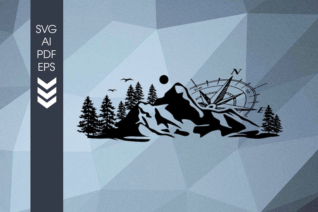 Compass and Mount SVG, PDF, EPS, Svg Files for Cricut,cuttable Cricut ...