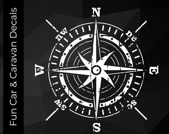 Compass, Camper Van Sticker, Compass Car Caravan Vinyl Decal,compass ...