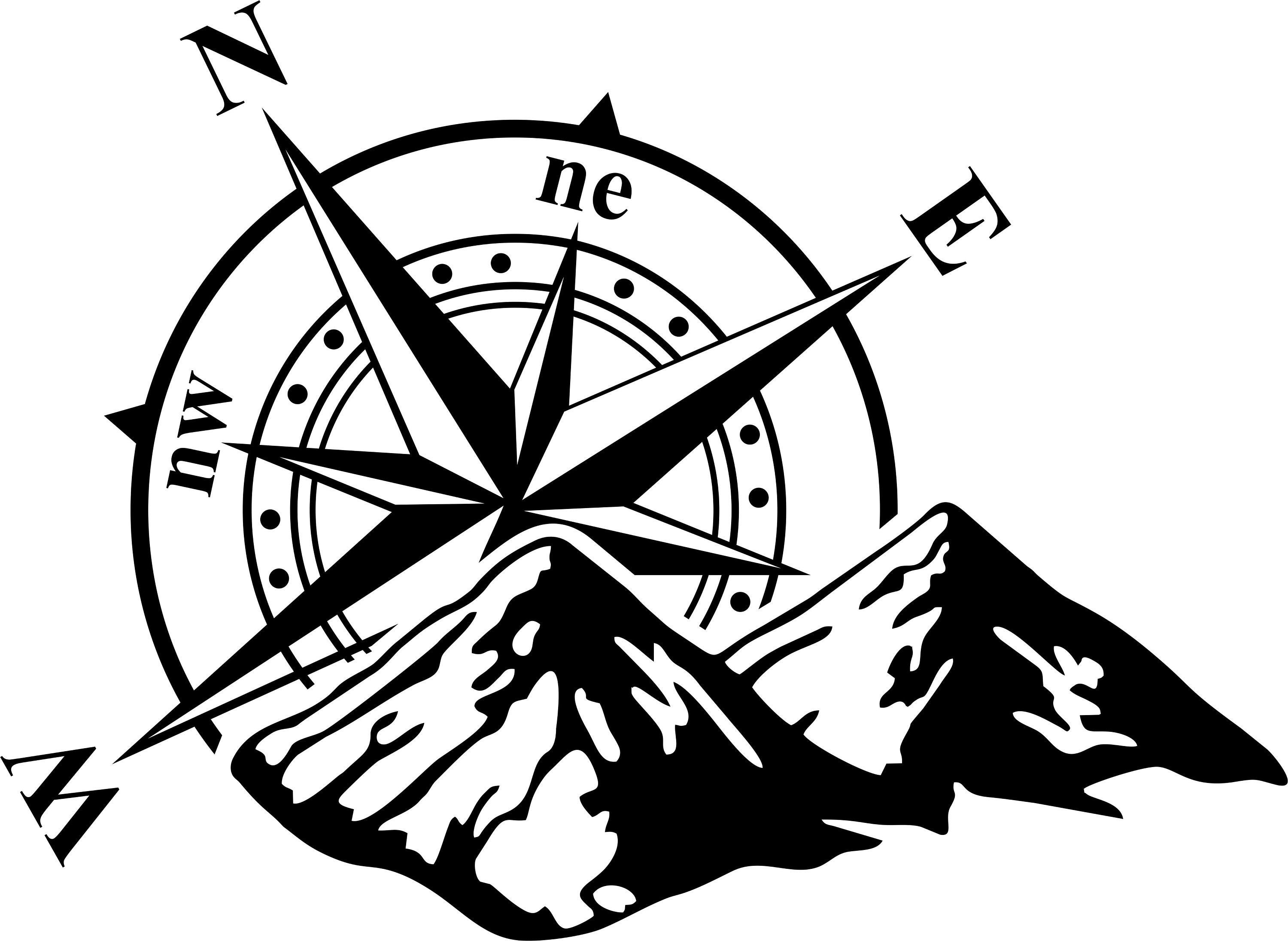 Compass and Mount SVG, PDF, EPS, Svg Files for Cricut,cuttable Cricut ...
