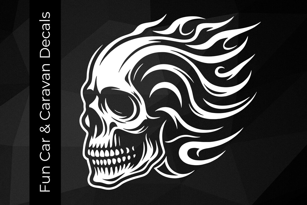 Cool Skull for a Car Vinyl Decal, Skull Vinyl Sticker, Skull Car Decal ...
