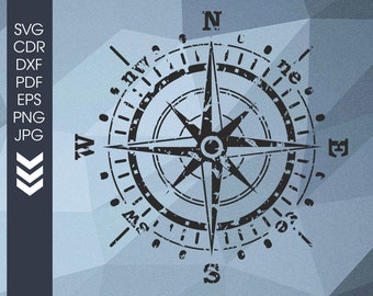 Compass SVG Compass Cut Files for Cricut Compass Digital - Etsy