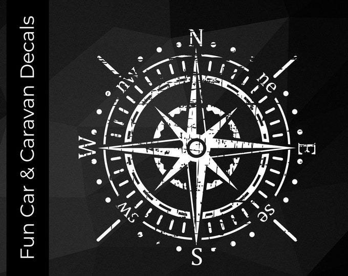 Compass, Camper Van Sticker, Compass Car Caravan Vinyl Decal,compass ...