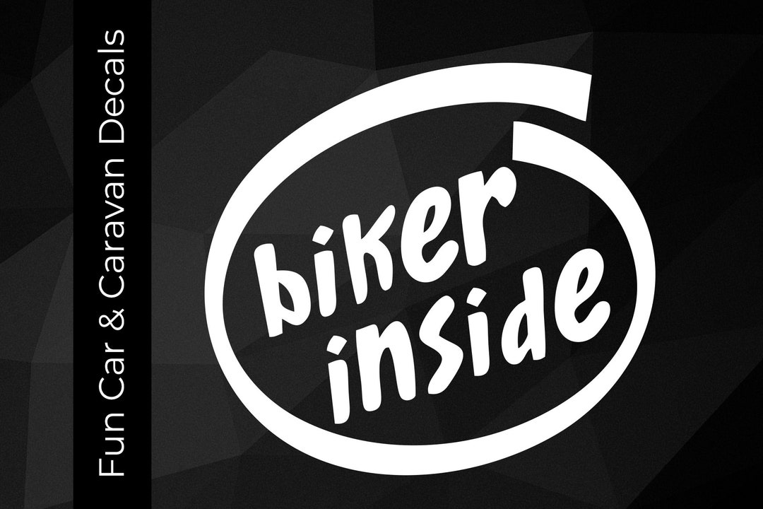 Biker Inside Vinyl Decal, Biker Inside Vinyl Sticker, Biker Inside Car ...
