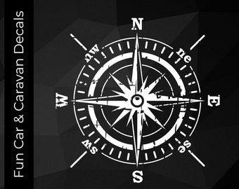 Compass, Camper Van Sticker, Compass Car Caravan Vinyl Decal,compass ...