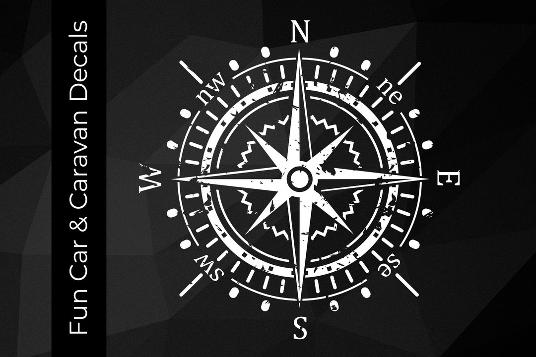 Compass Vinyl Decal, Compass Vinyl Sticker - Etsy