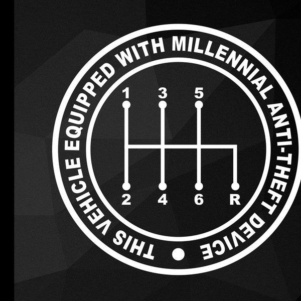 Equipped With Millennial Anti Theft Device Decal - Etsy