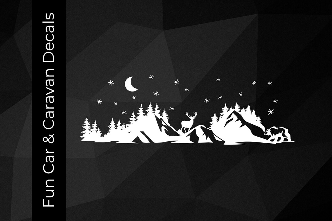 Adventure Vinyl Decal: Mountain, Bear & Deer Sticker - Etsy