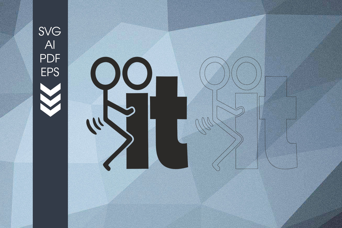 F It SVG File: Funny Stick Figure Design (digital Download) - Etsy