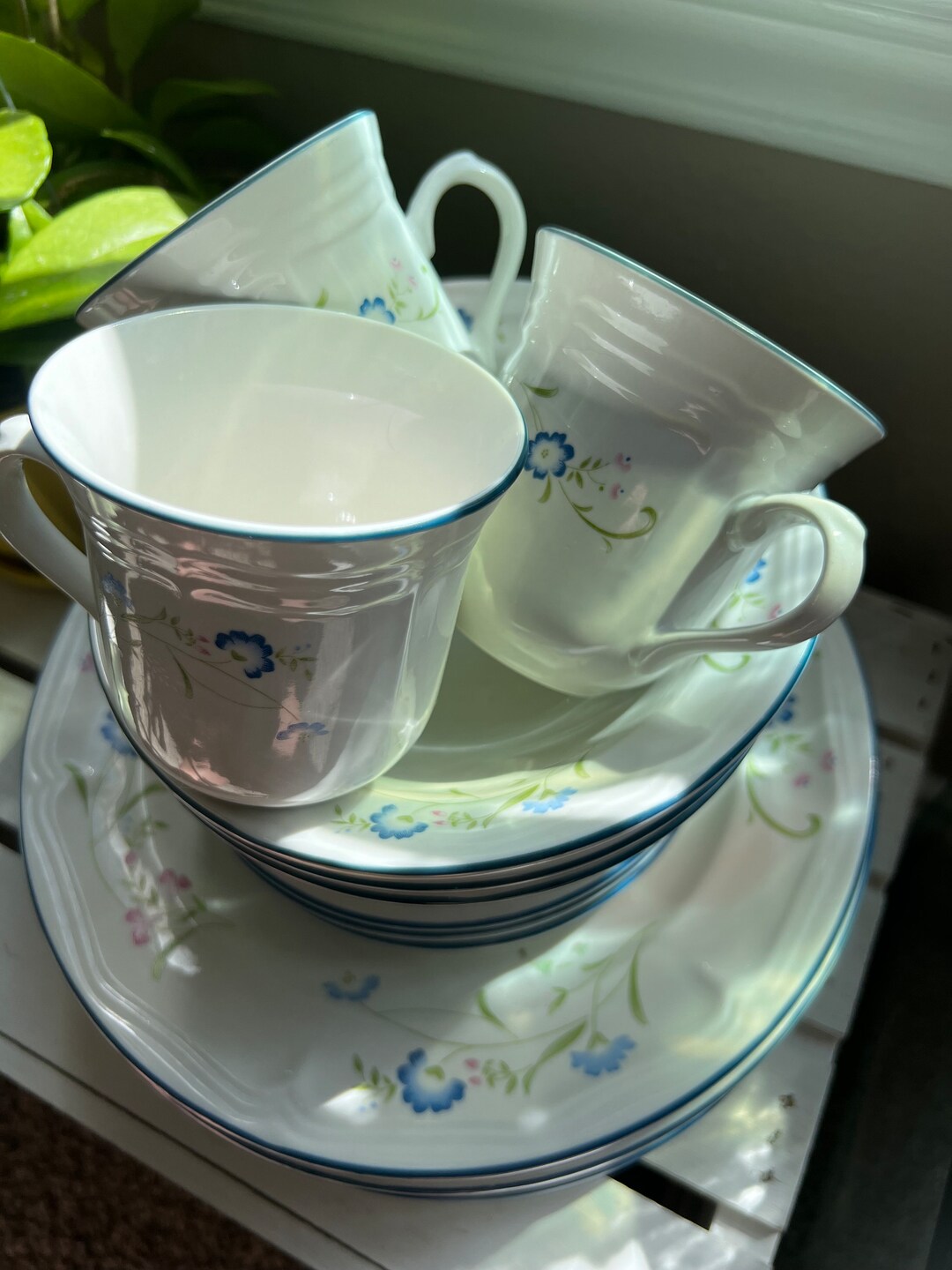 Shades Crest Genuine Floral Stoneware 14 Piece Dinner Set - Etsy