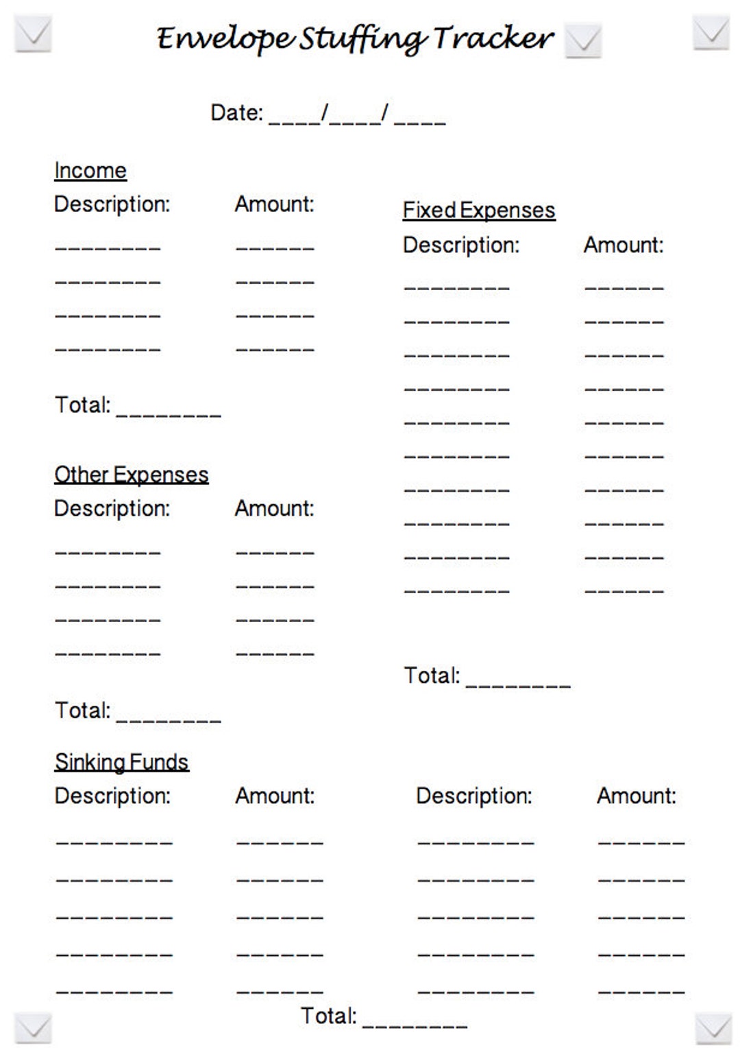 Envelope Stuffing Tracker - Etsy