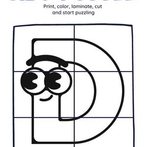 Alphabet Coloring Puzzle Set Worksheet - Etsy