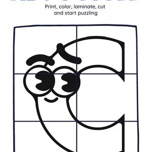 Alphabet Coloring Puzzle Set Worksheet - Etsy