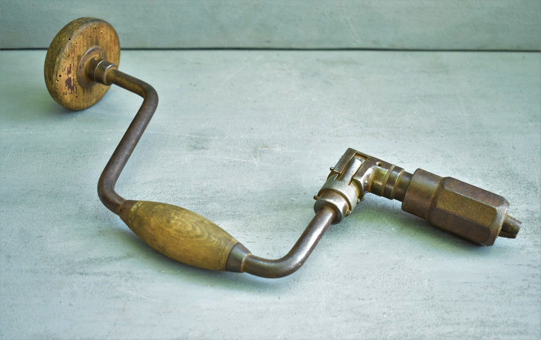 Vintage Hand Drill, Hand Drill, Vintage Manual Drill, Antique Hand ...