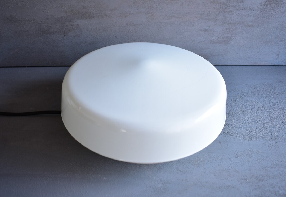 White Glass Ceiling Lamp,round Ceiling Glass Light,mcm Light Fixtures ...