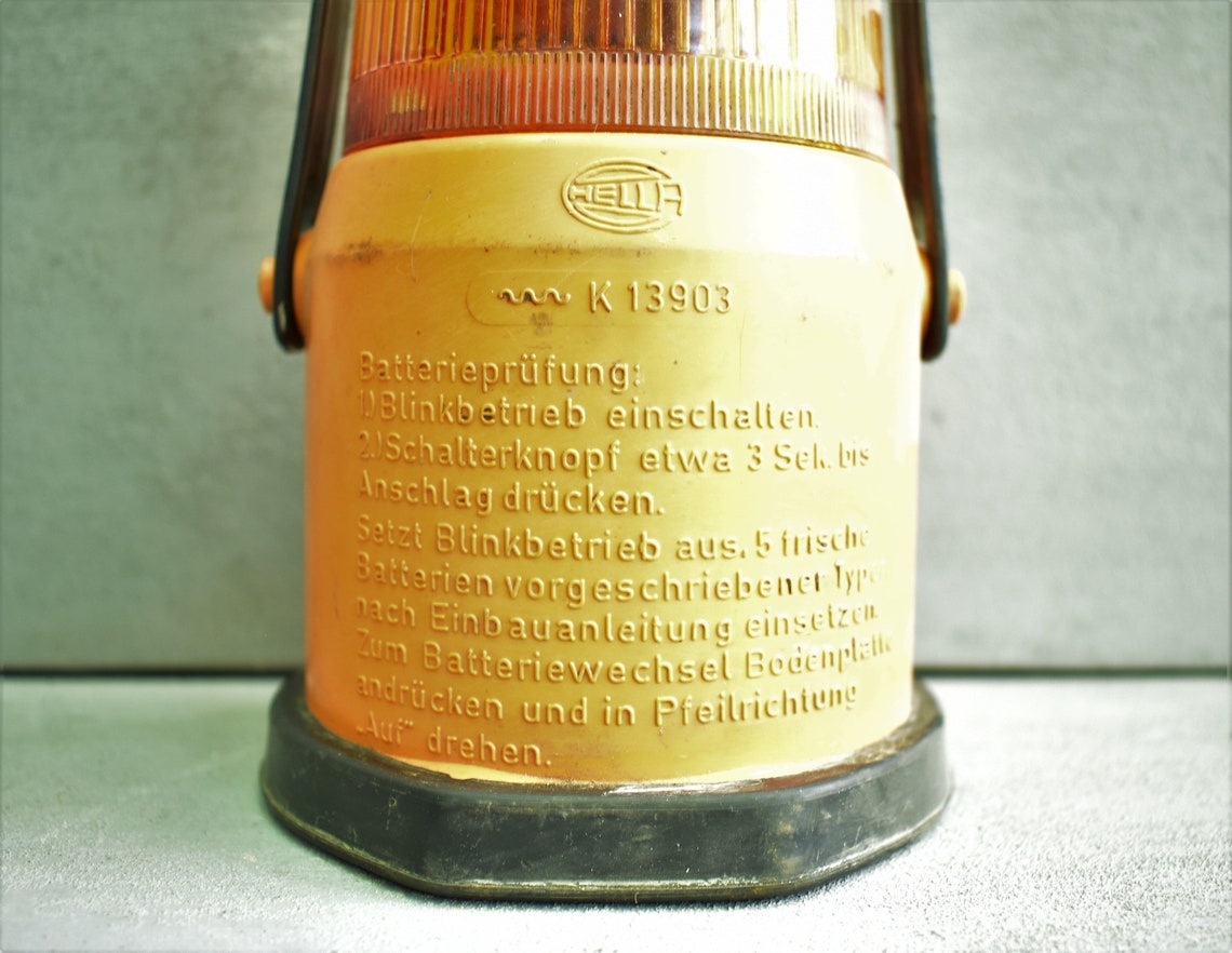 Vintage Hella Emergency Car Light,emergency Light,portable Light, - Etsy