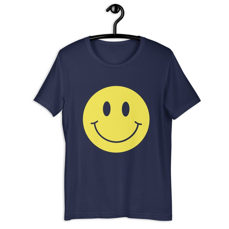 Smiley Face T-shirt, Unisex Fit, Combed Cotton - Etsy