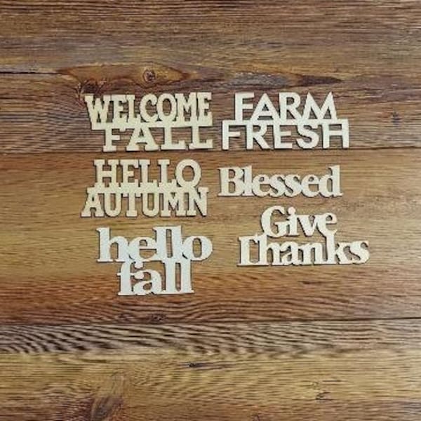 Fall Word Cutouts - Etsy