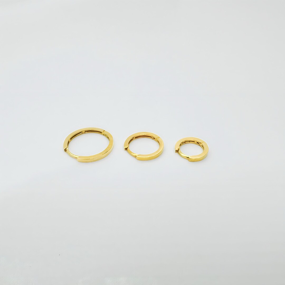 3 Pairs Gold Hoop Earrings Set of 3 for Multiple Earrings, Huggie Hoop ...