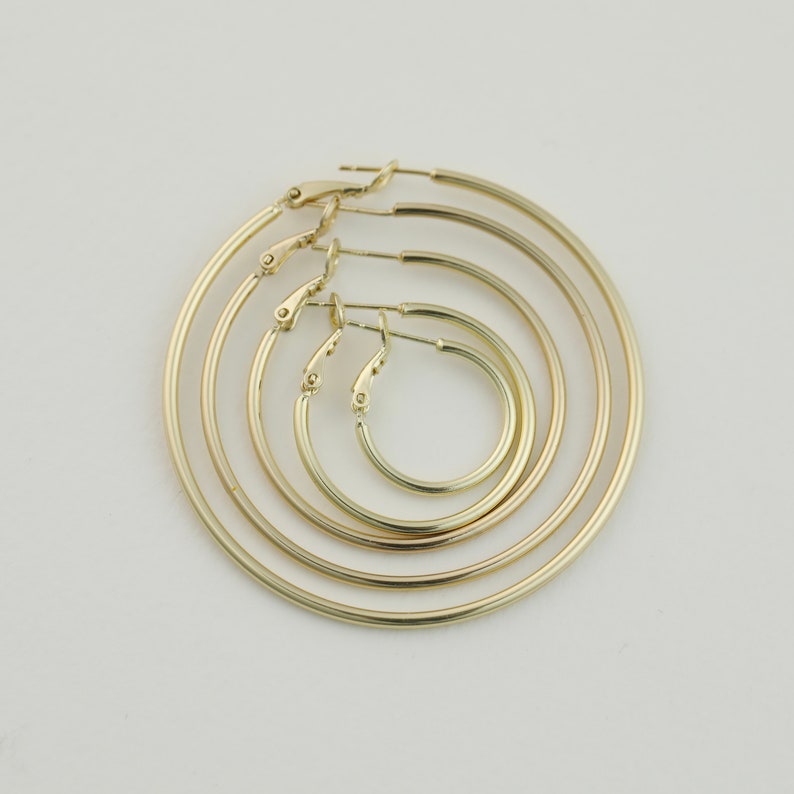 Large Hoop Earrings Gold, Big Gold Hoops, 20mm,30mm,40mm,50mm,60mm ...