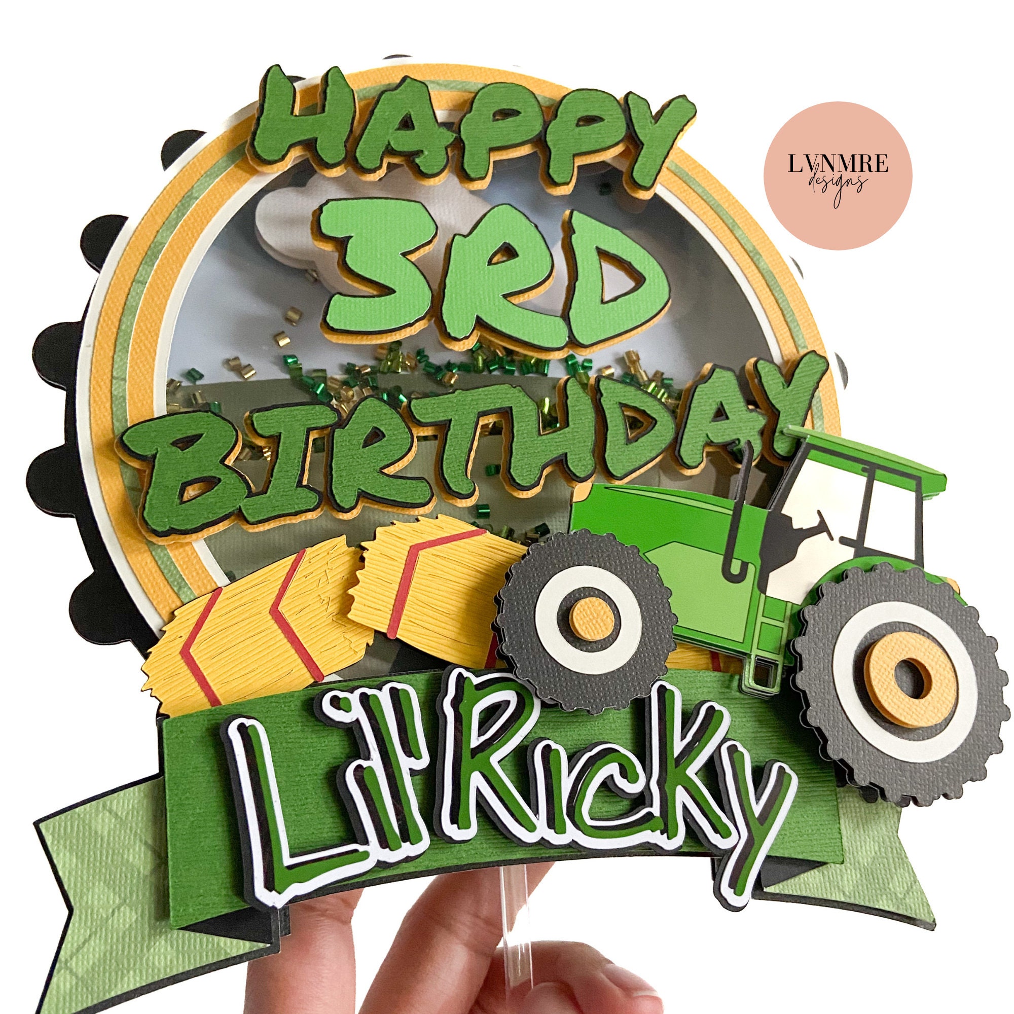 Tractor Theme Cake Topper Farm Cake Topper Tractor Truck - Etsy